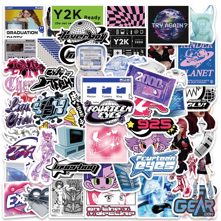 Y2K . JDM Harajuku Girls Series 01 Stickers 50Pcs/Set Waterproof DIY ...