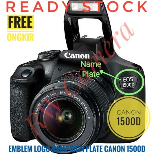 Logo Emblem Canon 1500D Name Plate 1500D Symbol Type Brand EOS Writing ...