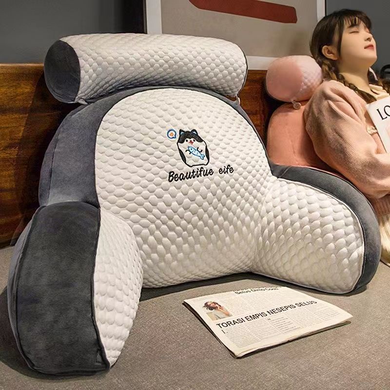 Ice Bean Bedside Cushion Soft Bag Waist Cushion Big Backrest Couch ...