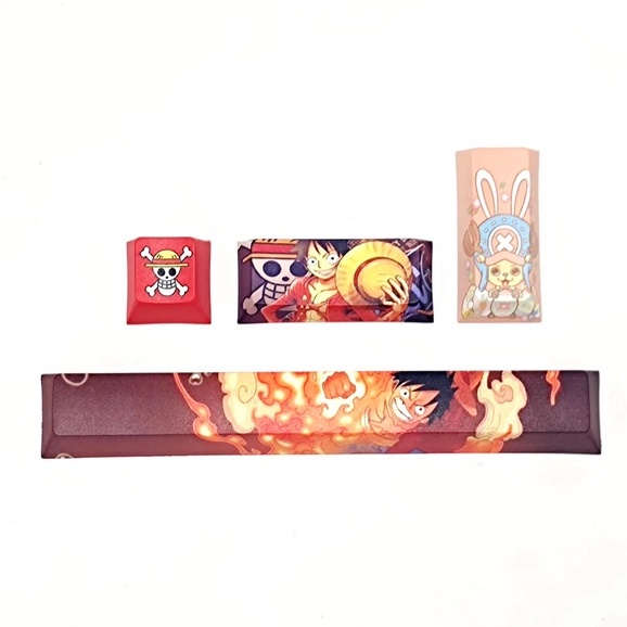4pcs PBT Keycap One Piece Luffy Theme Keycap for Mechanical Keyboard ...