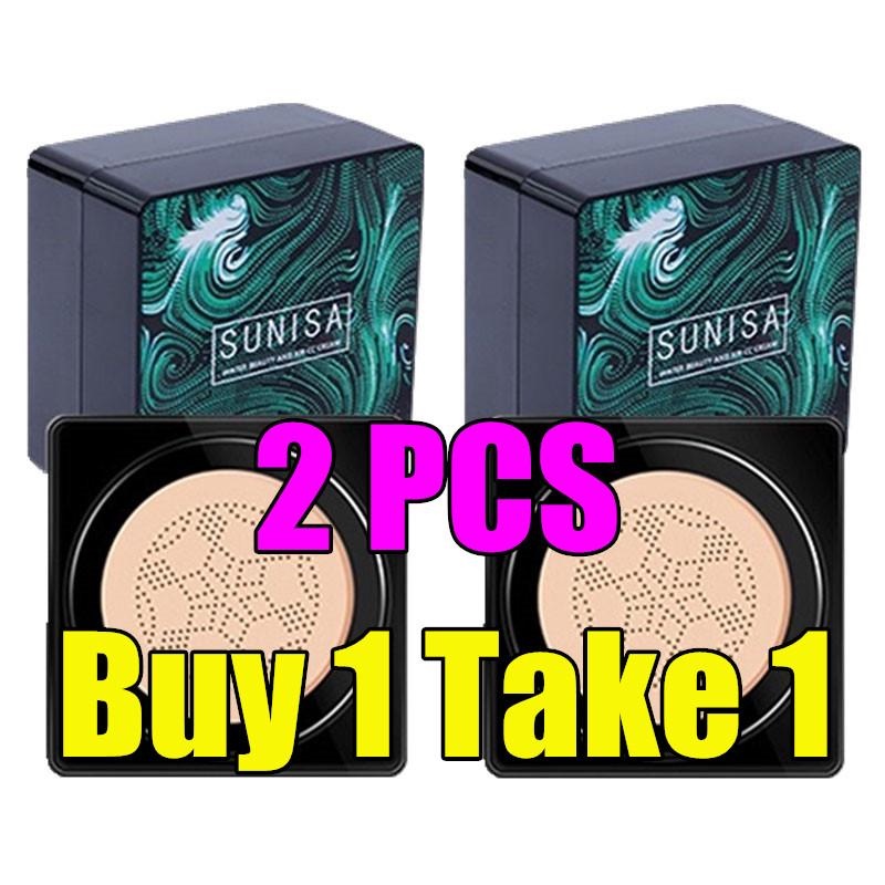 BUY 1 TAKE 1 Square SUNISA Foundation Mushroom Head Air Cushion Waterproof CC Cream Frost ...