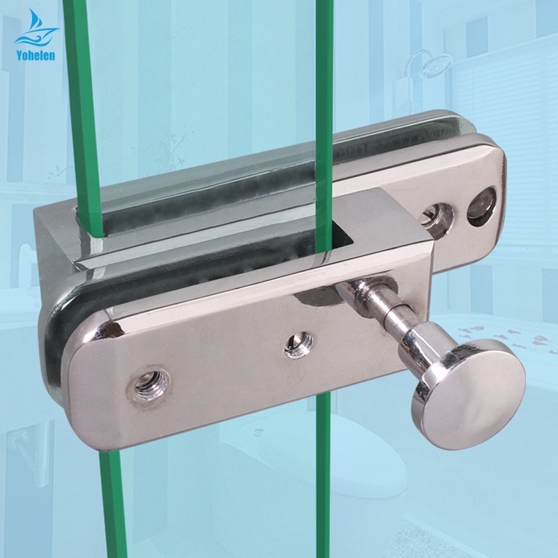 Frameless shower room sliding door Lock/bolt/Doorstop,for glass thick ...