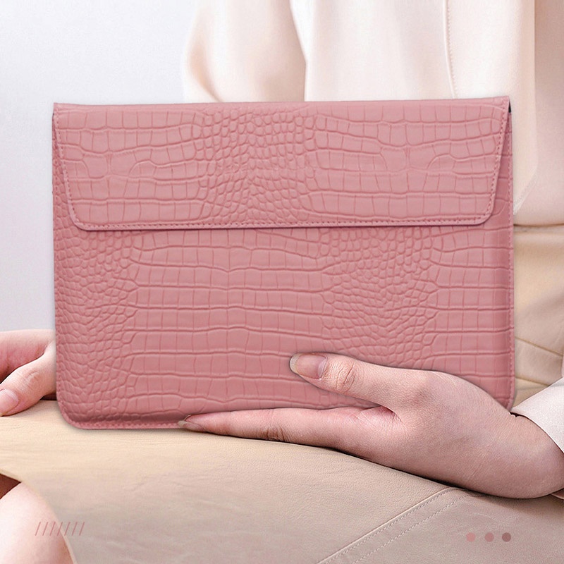 (2in1)Laptop Stand Bag Leather Sleeve Case Stand portable foldable case ...