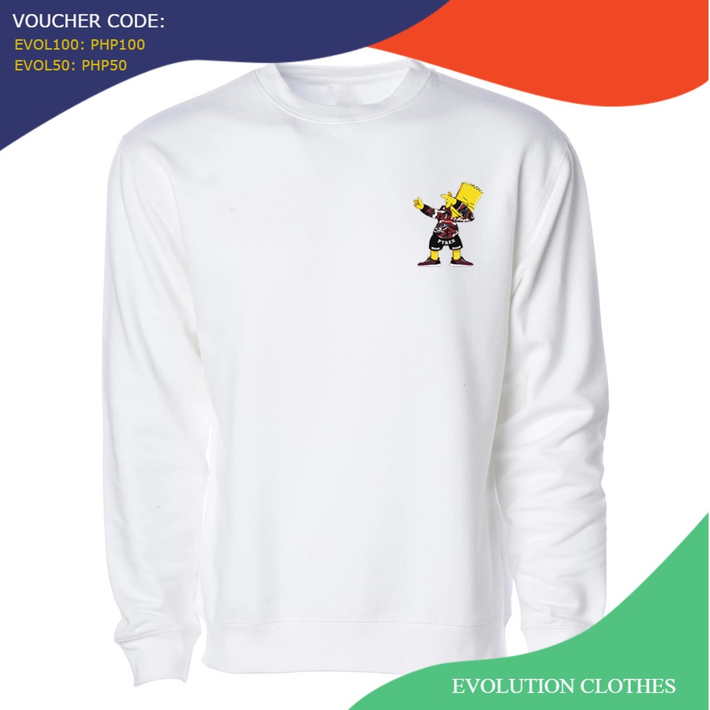 Pullover BART SIMPSON POCKET #002 jacket design longsleeve unisex for ...