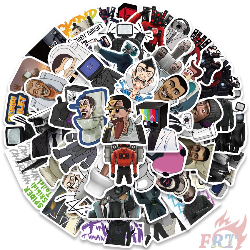 50Pcs/Set Skibidi Toilet Series 05 Stickers Waterproof DIY Fashion ...