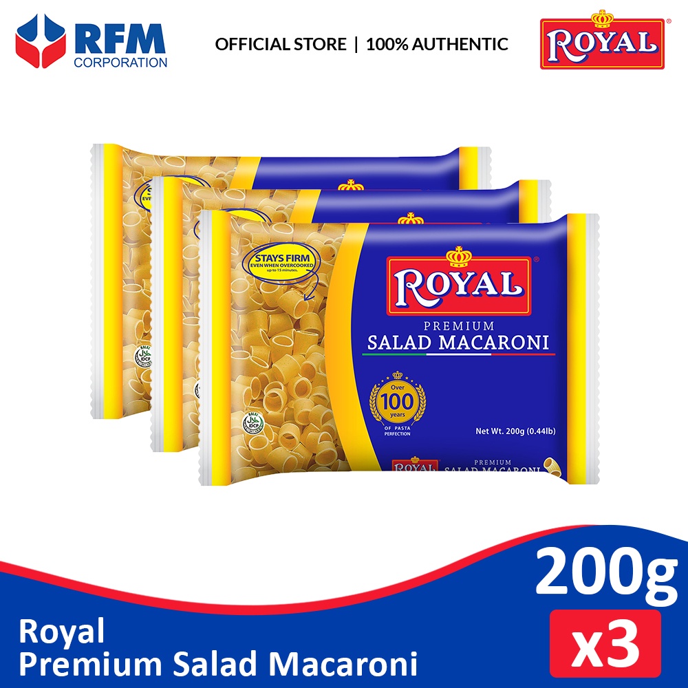 ROYAL Premium Salad Macaroni 200g - Set of 3s | Shopee Philippines