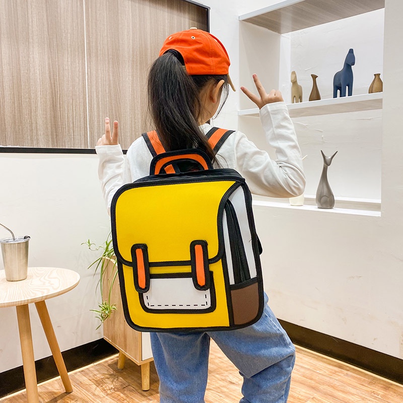 Backpack comic book bag Korean anime comic 2D backpack 3D stereo ...