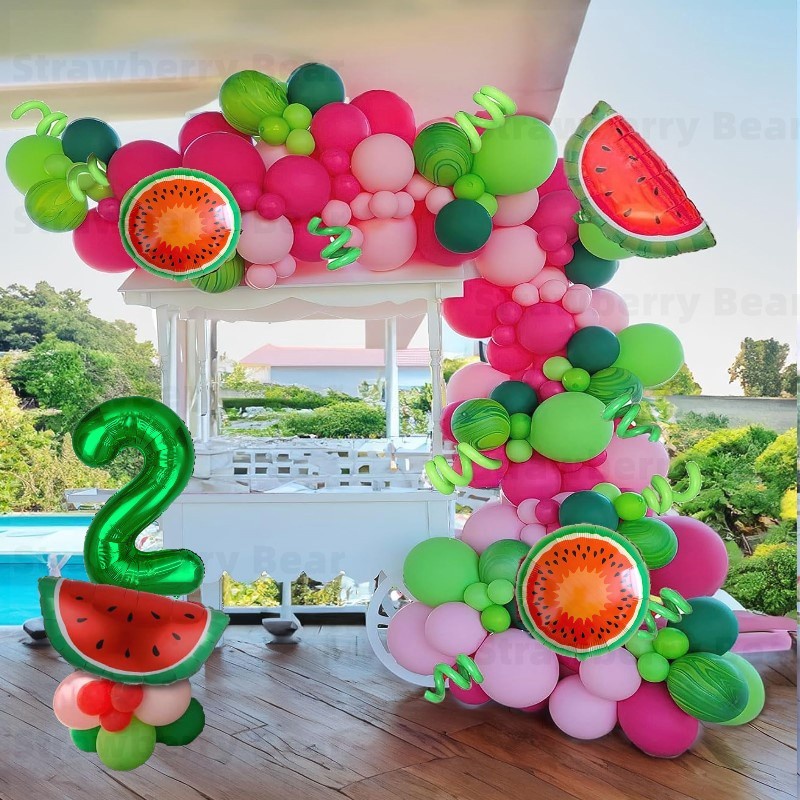 Summer Fruit Watermelon Theme Watermelon Party Decoration Balloon Arch ...