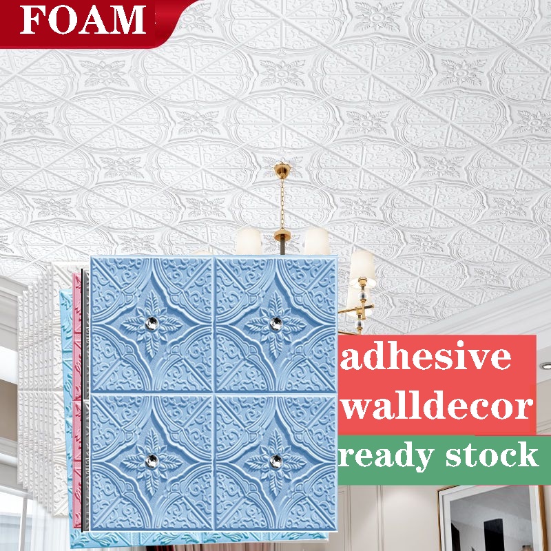 3D Wall Paper Dinding 3d Adhesive Design Wallpaper Wall Decor Sticker ...