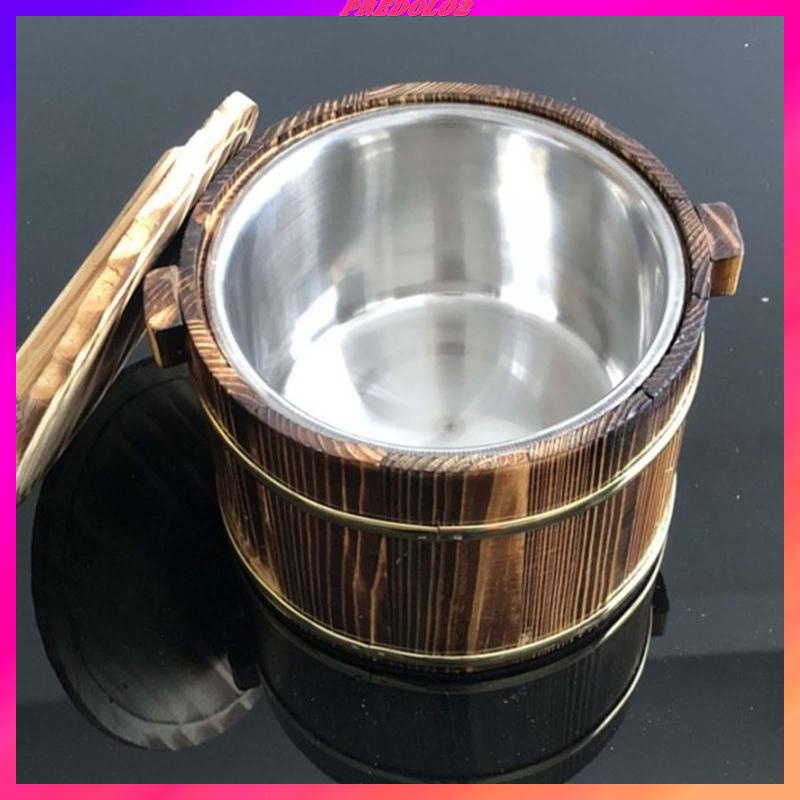 [Predolo2] Japanese Rice Bucket, Sushi Wooden Barrel, Multipurpose ...