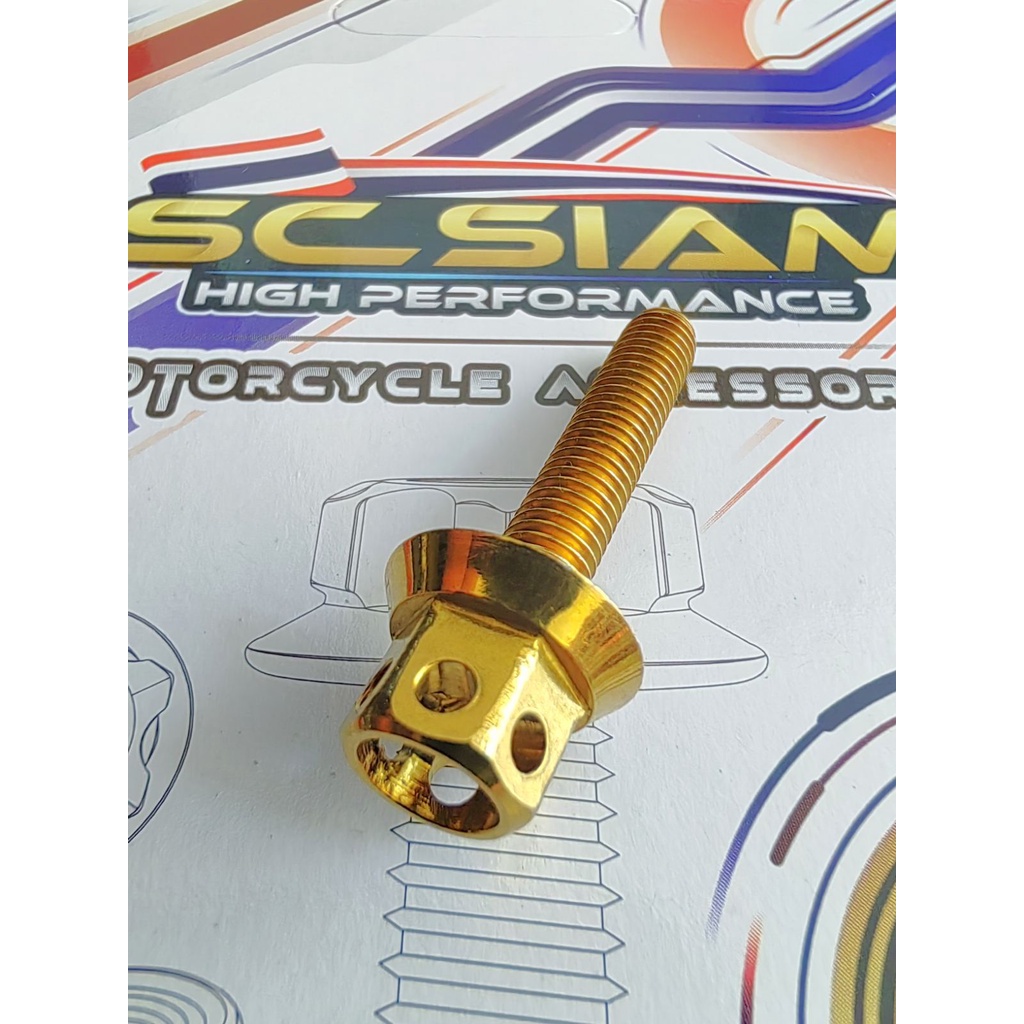 SC SIAM 5X25 BOLTS FLOWER GOLD HIGH QUALITY MADE IN THAILAND (PER PC ...