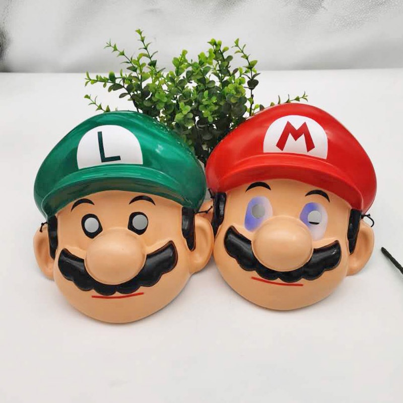 Anime Game Super Mario Bros Mask Mario Luigi Halloween Party Cosplay ...