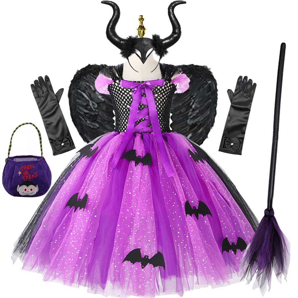 2023 Vampire Bat Cosplay Costumes for Girls, Halloween Witch Dress ...