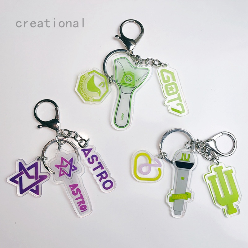 Creational KPOP ASTRO GOT7 IU Support Light Keychain Pendant | Shopee ...
