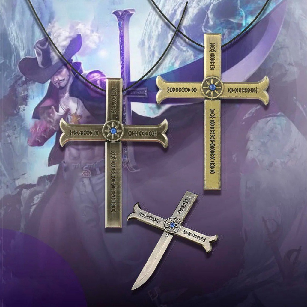 One Piece Necklace Hawkeye Dracul Mihawk Necklace With Scabbard Anime ...