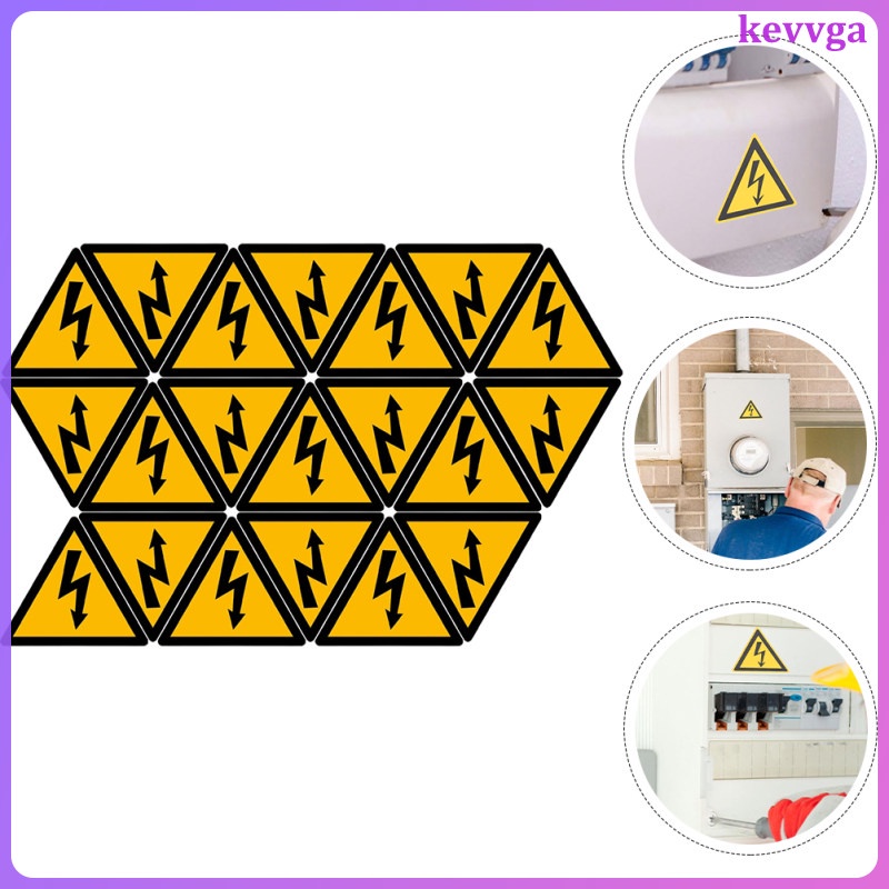 [READY STOCK] 20 Sheets Devices Electric Fence Sign Sticker Labels ...