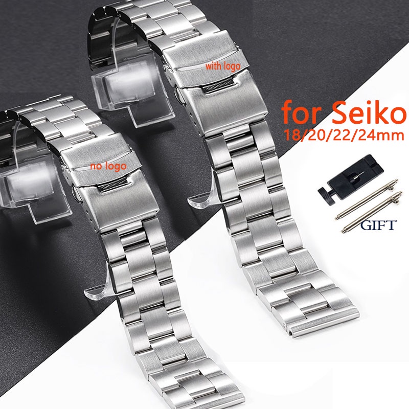 18mm 20mm 22mm 24mm Solid Stainless Steel Watch Band for Seiko 5 SKX007 SKX009 Quick Release ...