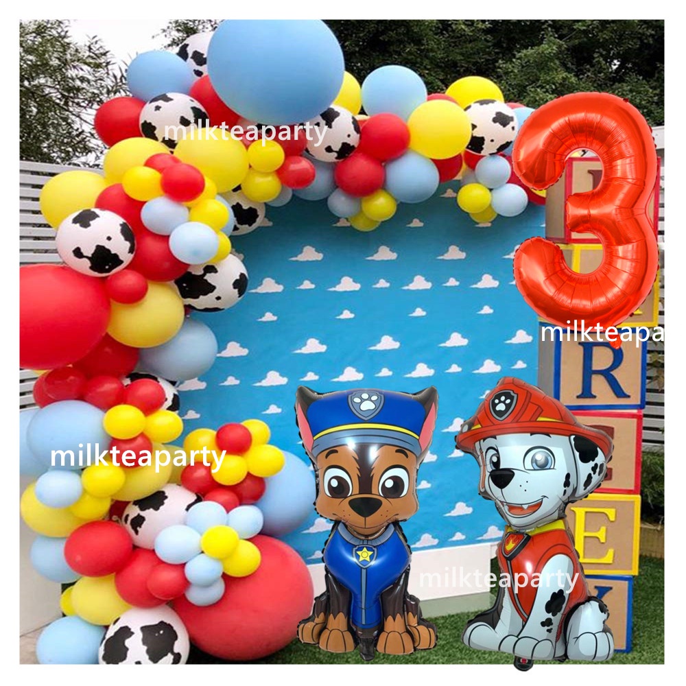 78pcs PAW Patrol Balloon Garland Arch Kit Chase Marshall Boys Girls Birthday Decoration Set Kids ...