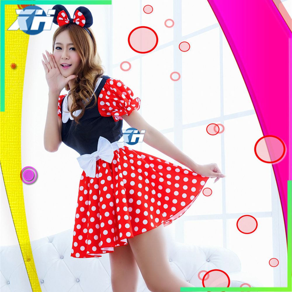 Disney Cute Minnie Pettiskirt Princess Suit Mickey Mouse Halloween COS ...