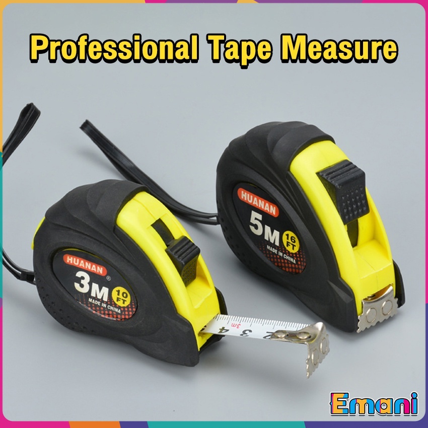 Emani Professional Tape Measure Retractable Slide Lock Measuring Tape Tool 3M 5M 7.5M | Shopee ...