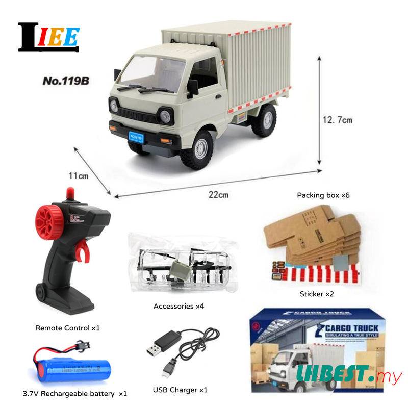 1:16 RC Cargo Truck Car Remote Control Freight Car Drift Simulation Toy Climbing Truck Car ...