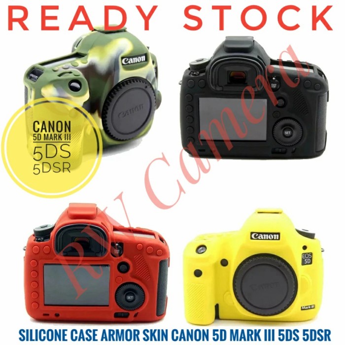 Silicone Case Canon 5D Mark III Silicone Cover Rubber Armor 5DSR 5Diii 5DS Skin Casing Pouch ...