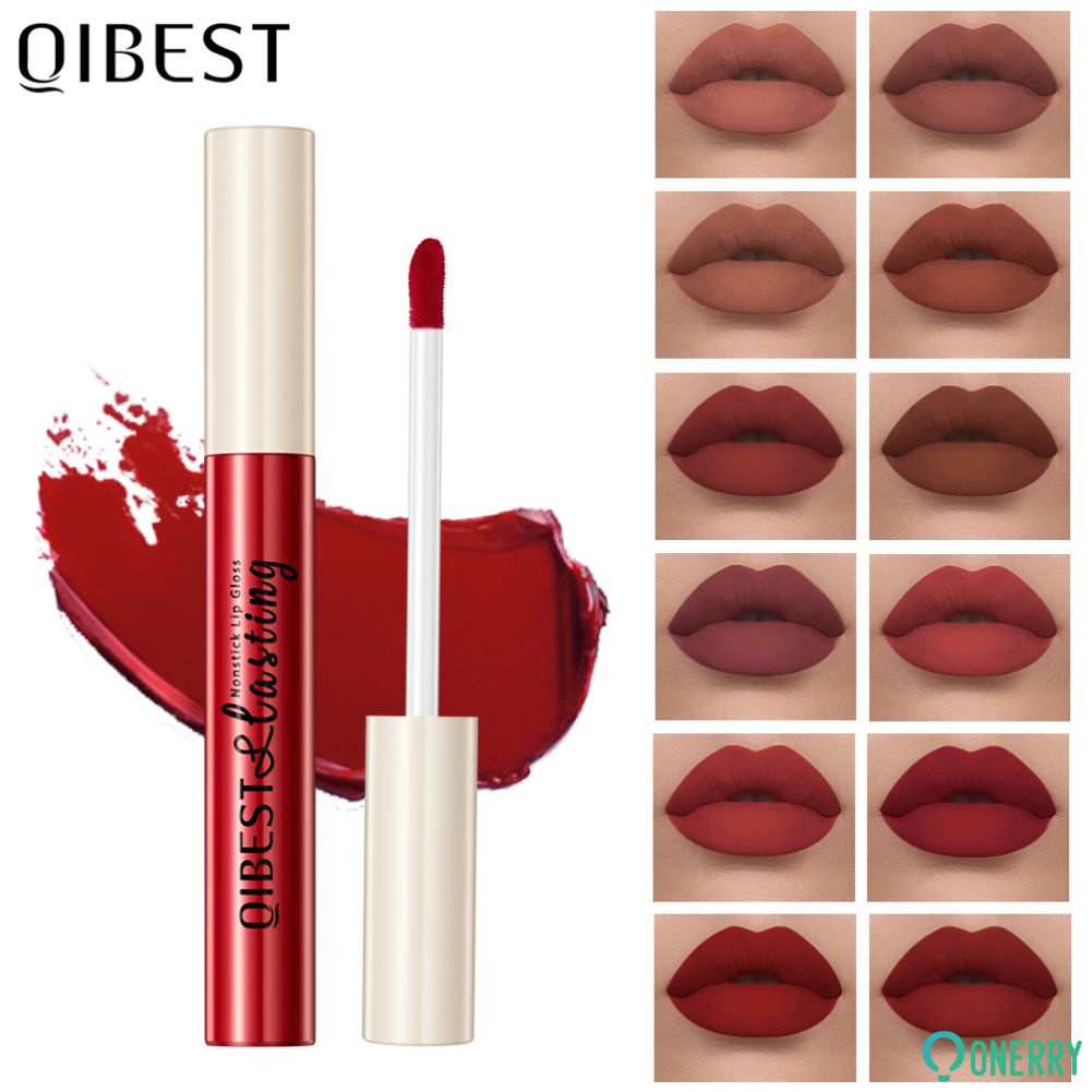 Qibest Nude Soft Lip Cream Matte Liquid Lipstick Waterproof Lip Gloss