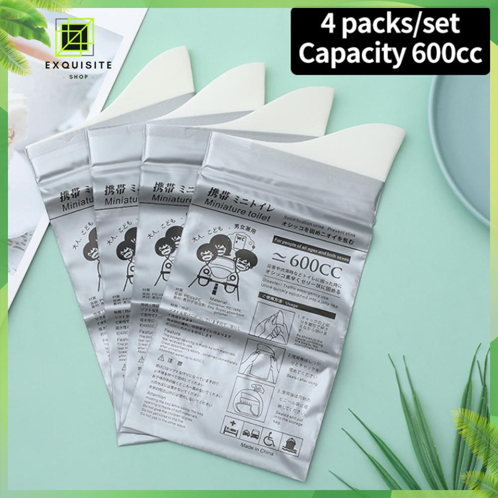 【EST】4Pcs Emergency Mini Toilet Portable Outdoor Urine Bags for Men ...