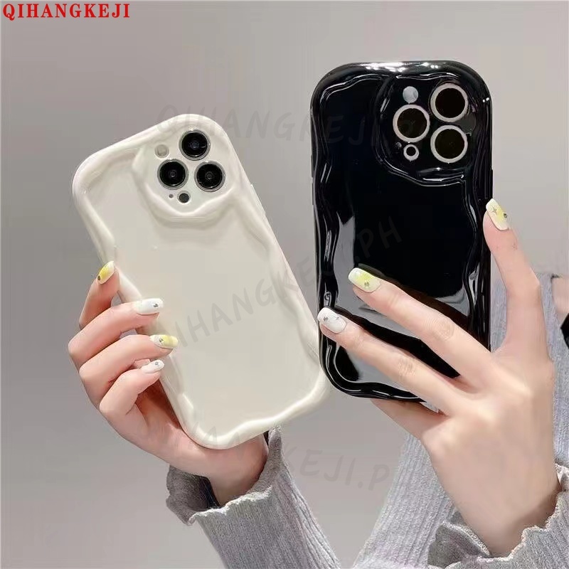 Cute Wavy Creamy Texture Shockproof Phone Case For Realme C15 C53 C12 ...