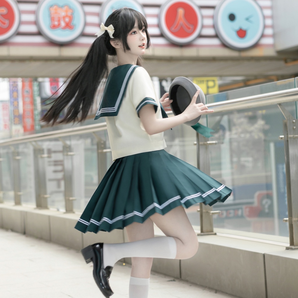 Japanese JK Uniform Green Sailor Uniform Sailor Moon Clothes Student ...