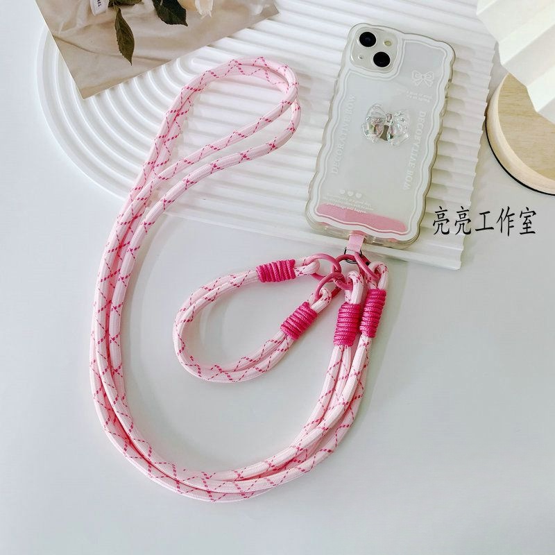 Fashion Fresh Korean Style Cherry Blossom Pink Mobile Phone Lanyard ...