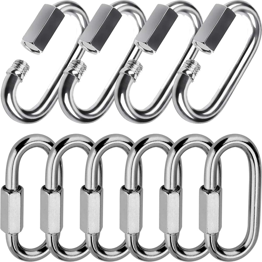 Quick Link, 304 Stainless Steel D Shape Locking Carabiner Heavy Duty ...