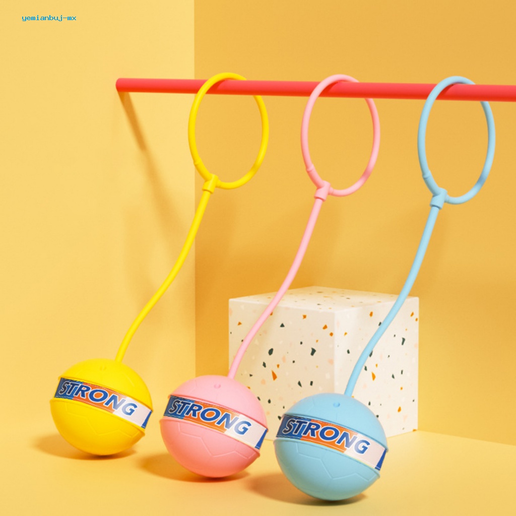 yemianbuj Glowing Jumping Ball Bouncing Ball Light-up Ankle Skip Ball ...