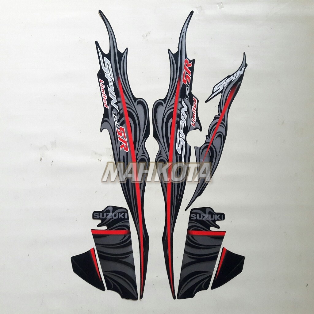 HITAM Striping Polet Sticker for Motorcycle list suzuki spin sr 125 ...