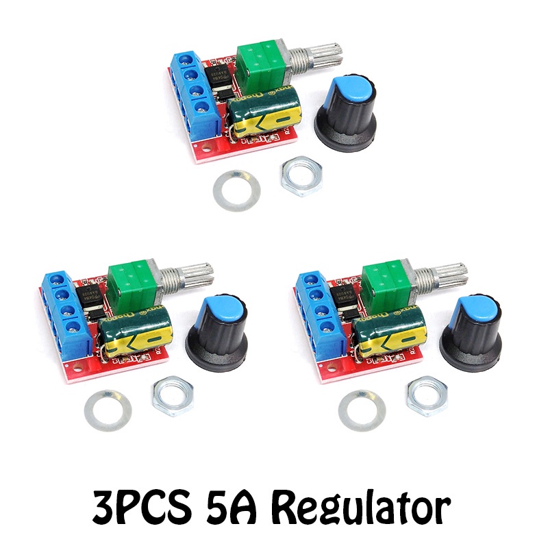 3PCS 5A 90W PWM 12V DC motor speed regulation module DC-DC 5V-35V ...