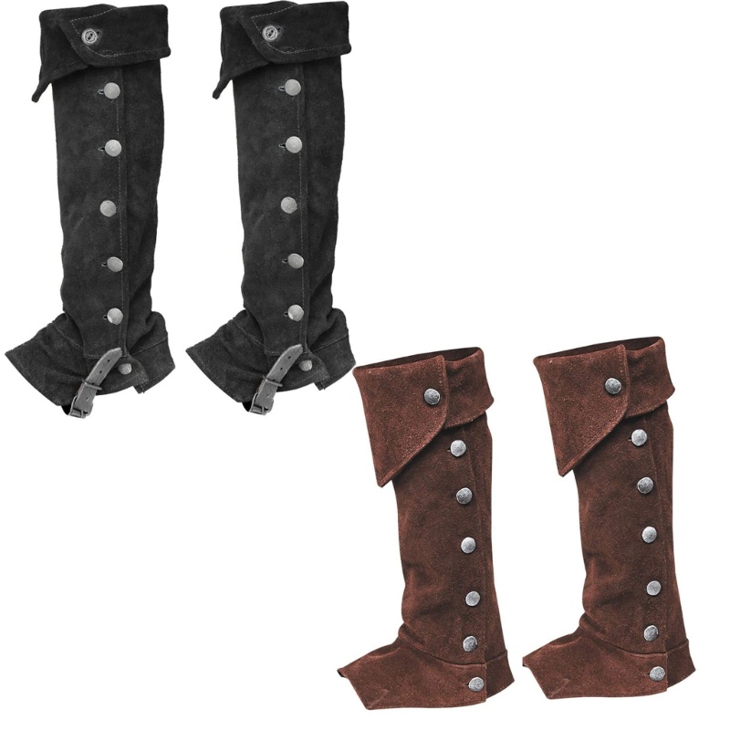 BST Faux Suedes Boot Cover Spats Medieval Gaiters Knight Warrior Leg ...