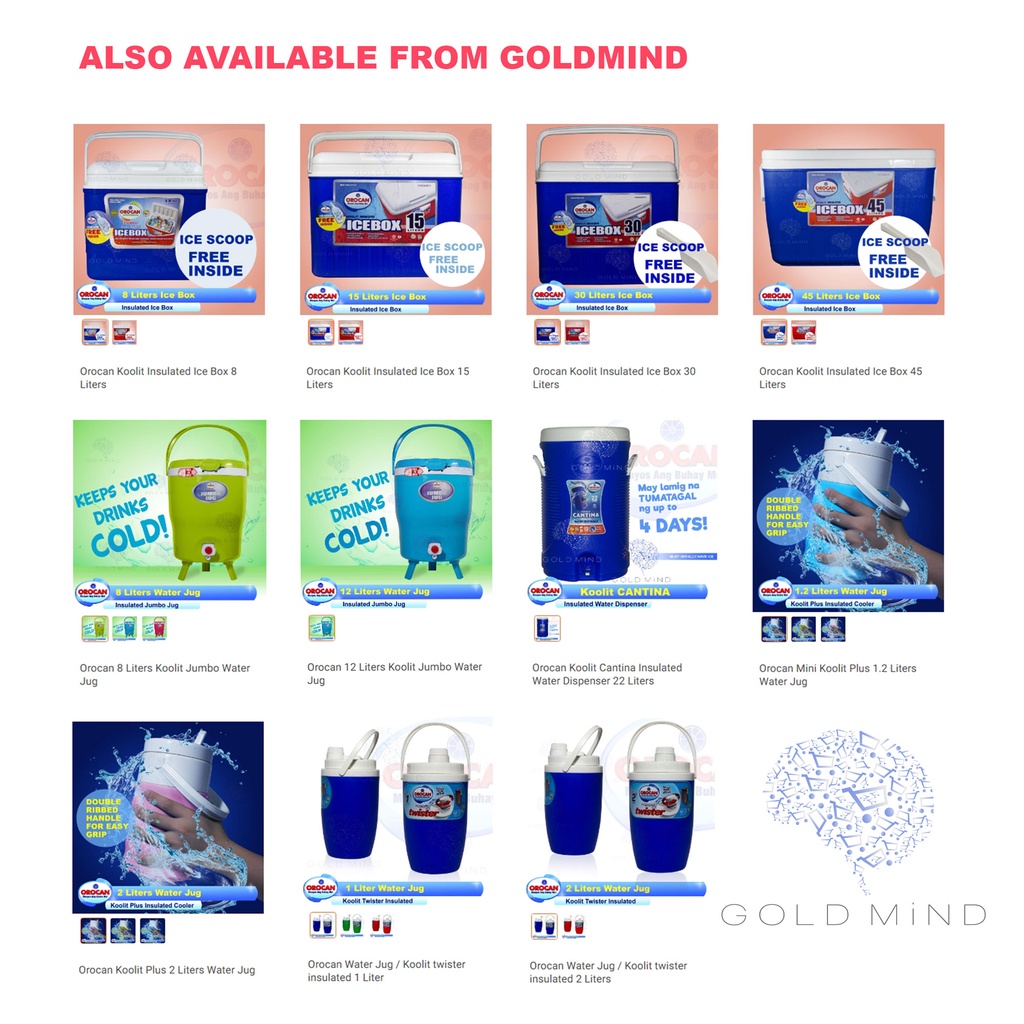 Orocan Insulated Ice Box 30 | 15 | 8 | 5 Liters -Gold Mind | Shopee ...