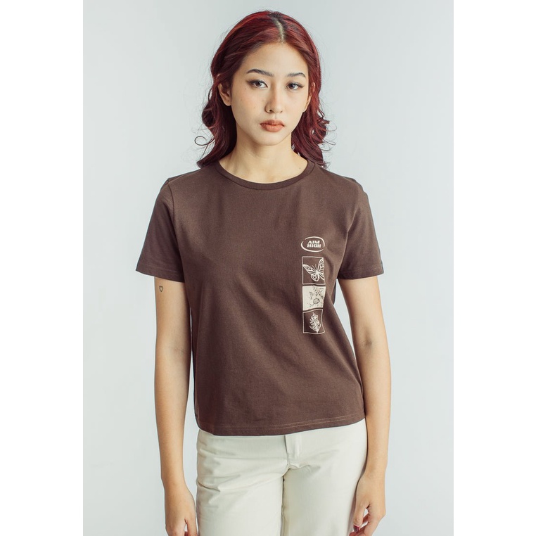 Mossimo Choco Brown with Aim High Butterfly Print Comfort Fit Tee ...