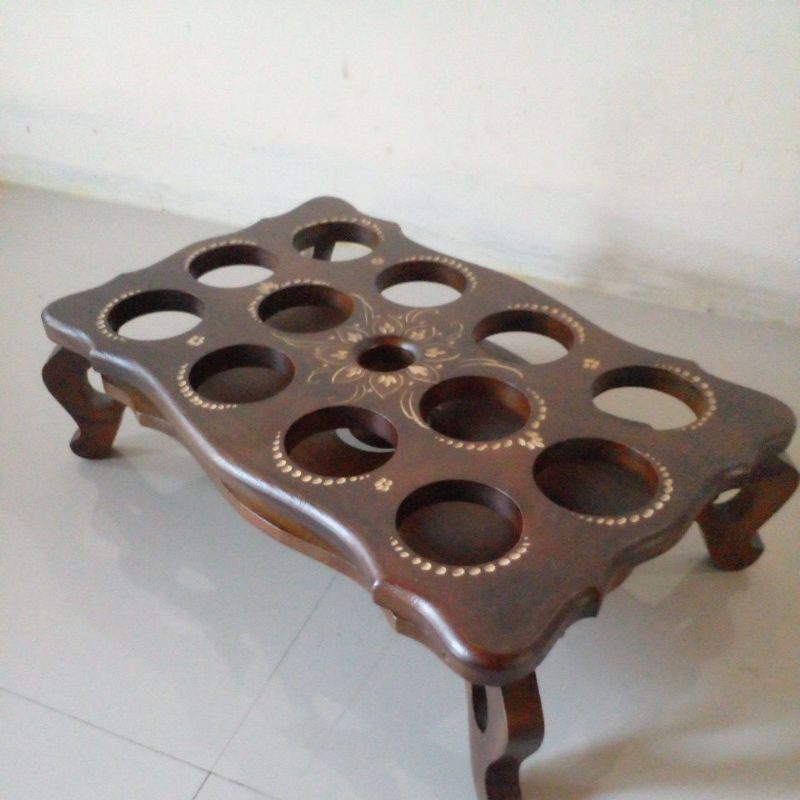KAYU Box-style glass mineral water container made of genuine teak wood ...