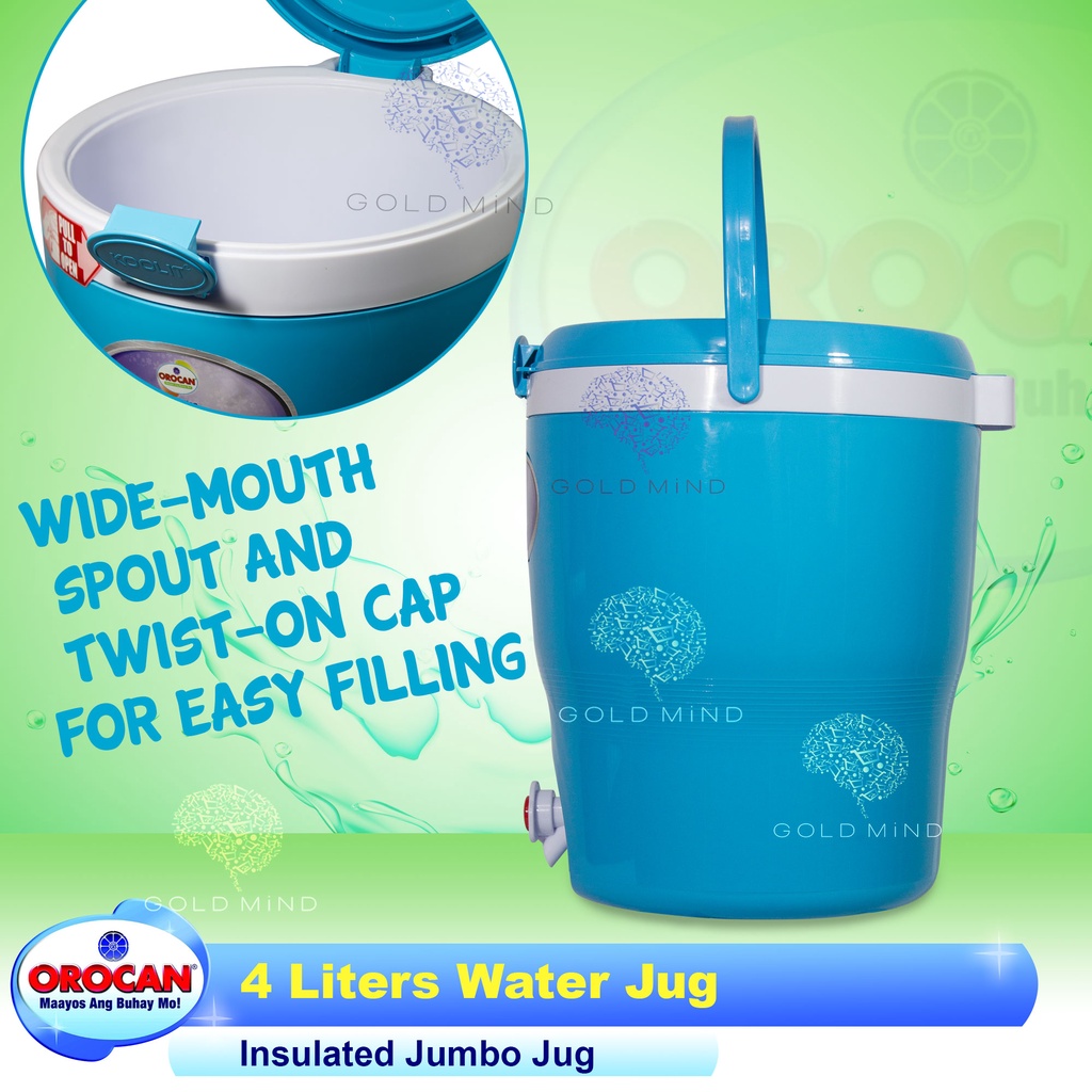 Orocan Water Jug 4 Liters Koolit Mini Water Jug - Gold Mind Everyday ...