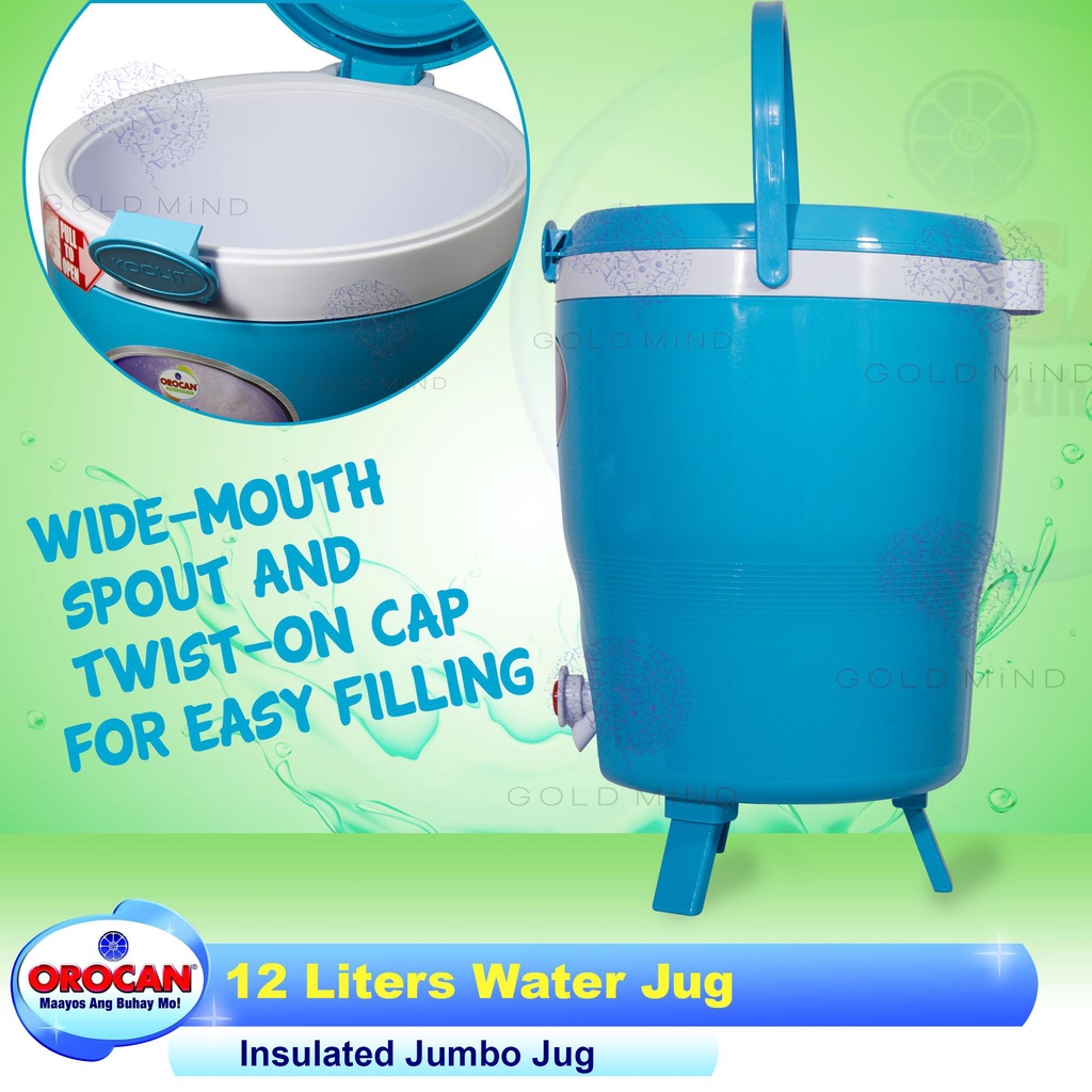 Orocan Water Jug 12 Liters Koolit Jumbo Water Jug - Gold Mind Everyday ...