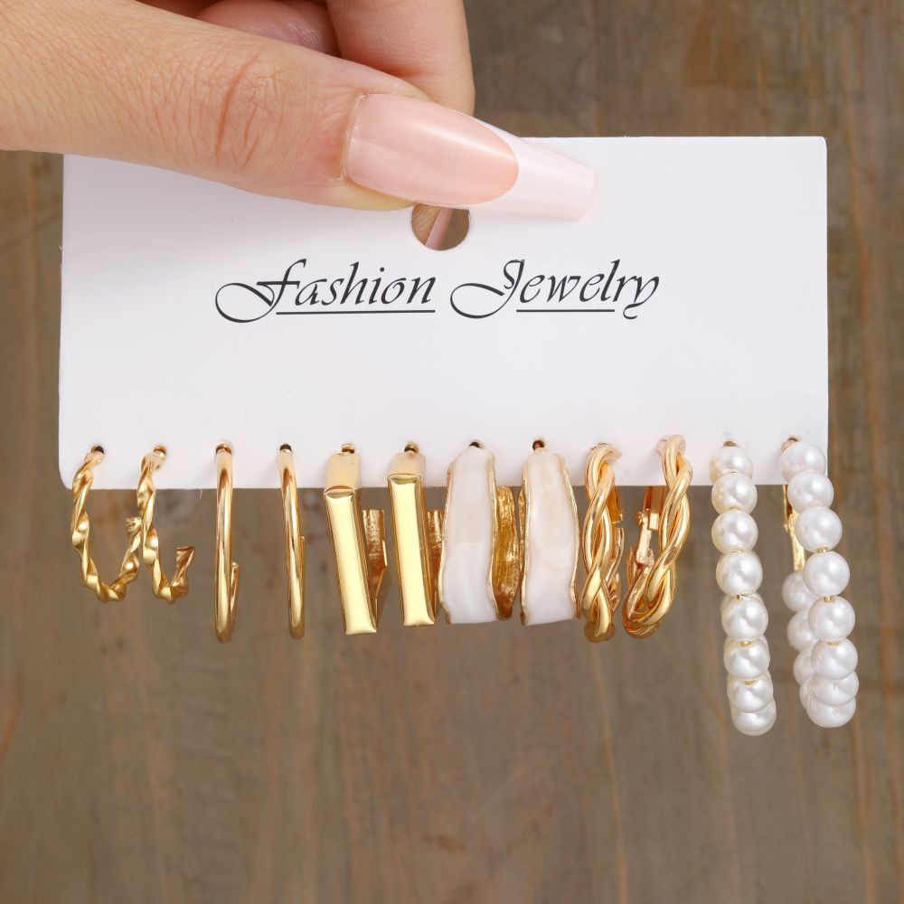 14K Gold Hoop Earrings for Women Retro Pearl Butterfly Hypoallergenic ...