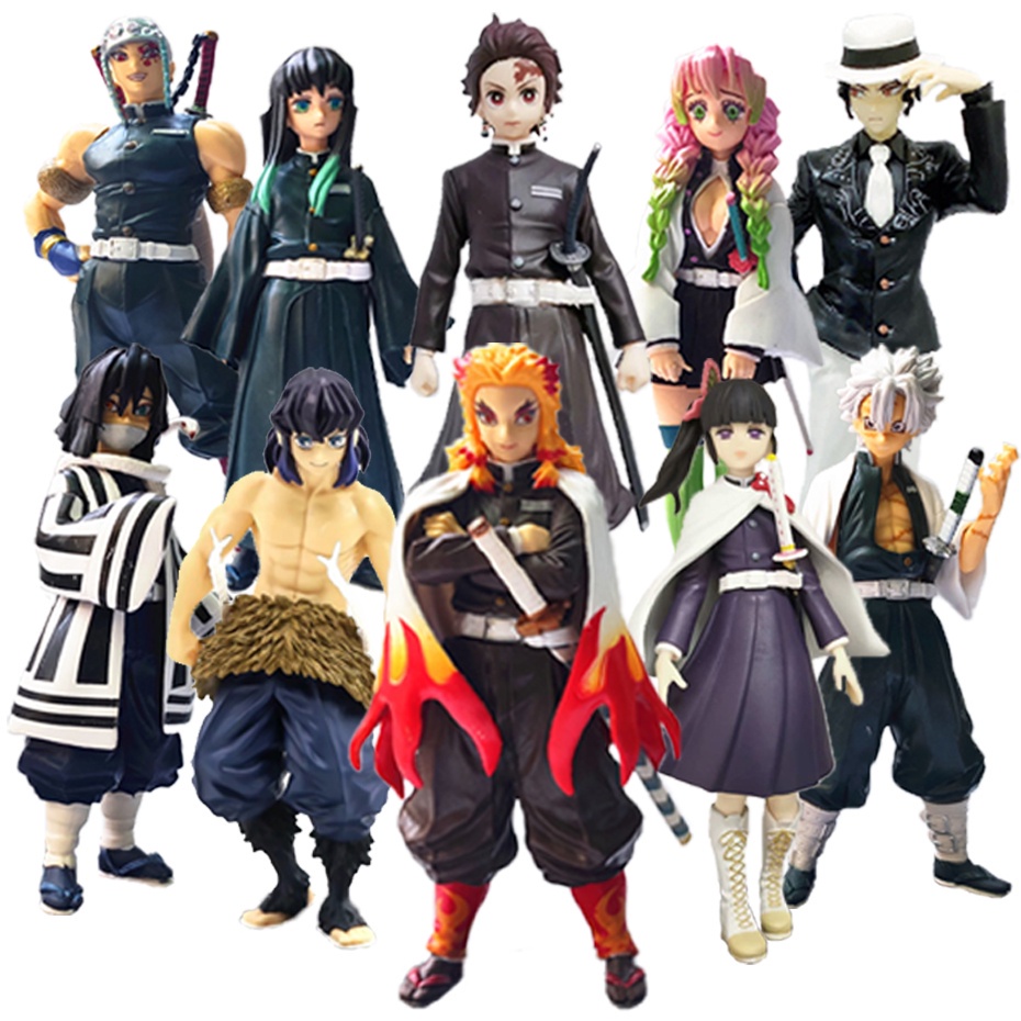 Demon Slayer Figure Set Tanjirou Nezuko Kimetsu No Yaiba Action Figures ...