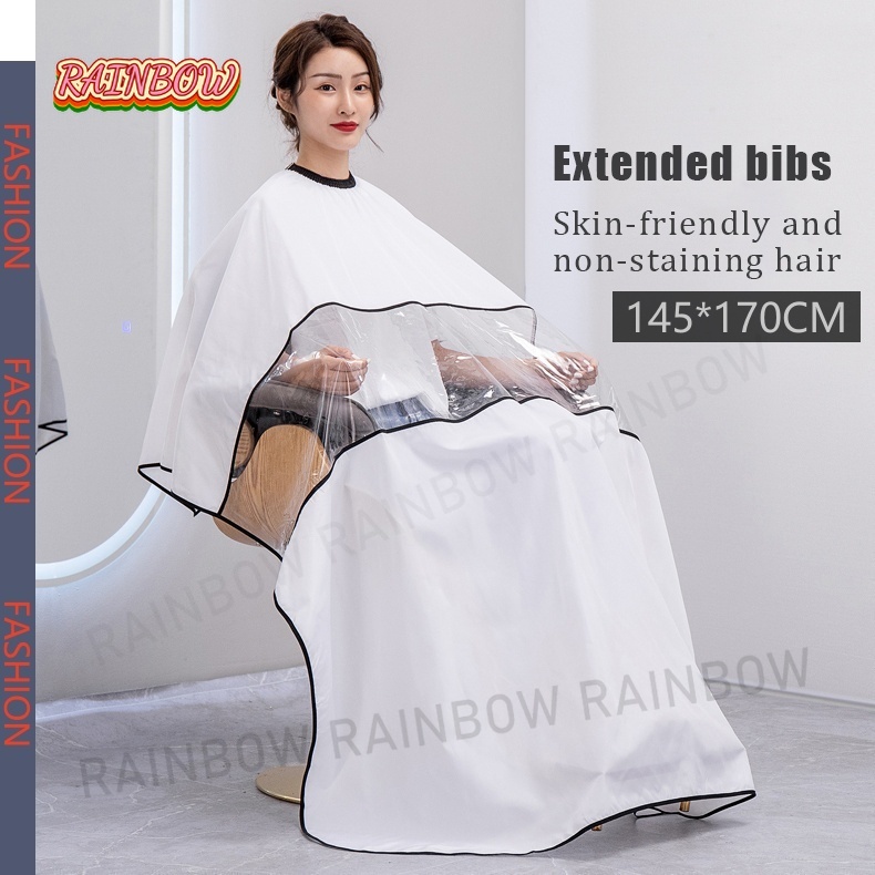 Large Haircut Apron Non-stick Hair Cloth Transparent Hairdresser Salon ...