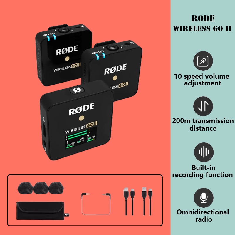 Rode Wireless Go II GO2 Wireless Lavalier Dual Channel Mic RX 2TX ...