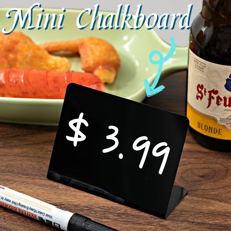 10PCS Mini Chalkboard Message Chalk Board Sign Labels Blackboard Food ...