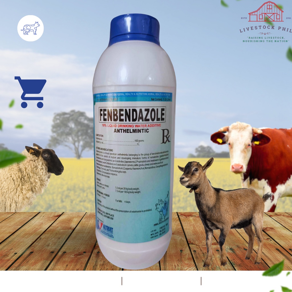 1 liter Fenbendazole 10% Anthelmitic for ruminants Dewormer | Shopee Philippines