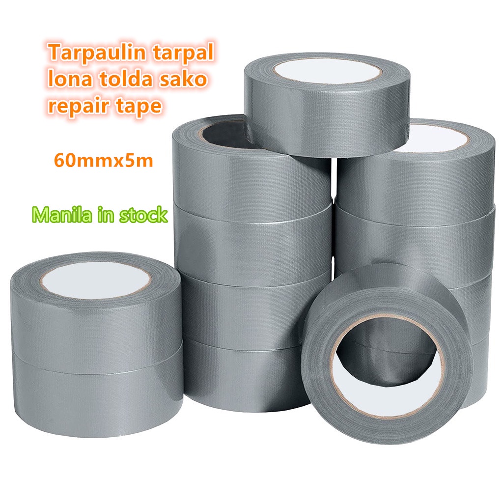 5M Tarpaulin trapal tolda repair Tape Cloth Duct Tape Waterproof Heavi ...