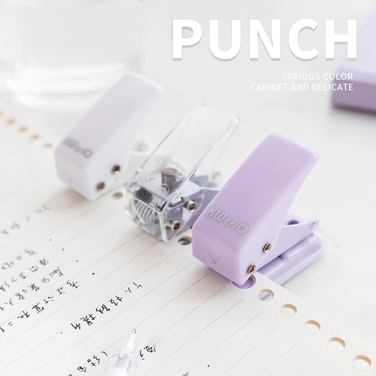 Kw Trio Mini Paper Punch 1 Hole Paper Punch Puncher Handheld Metal