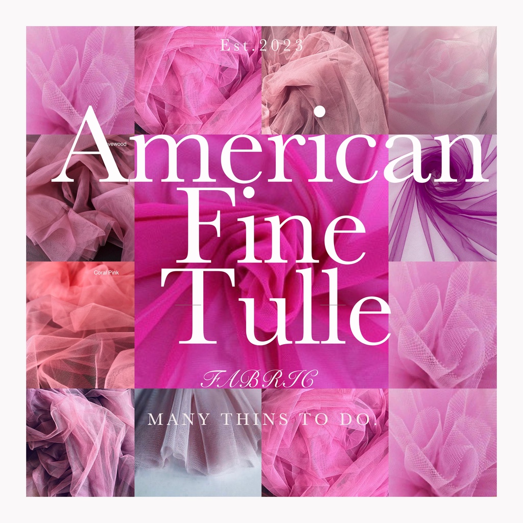 FINE AMERICAN TULLE FABRIC CLOTH 35/35.5 INCHES PER YARD AND 61/63 ...